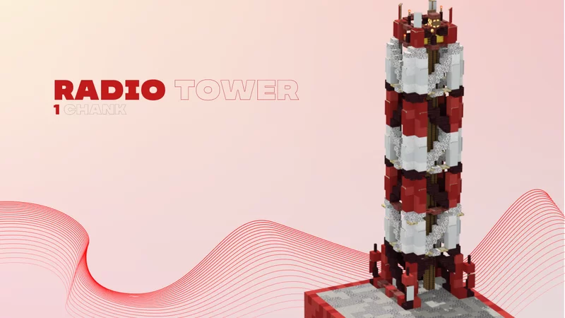 Radio Tower | Schematic | Litematica | 1 chank Minecraft Map