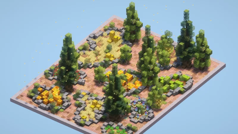 Custom Farm Diorama Minecraft Map