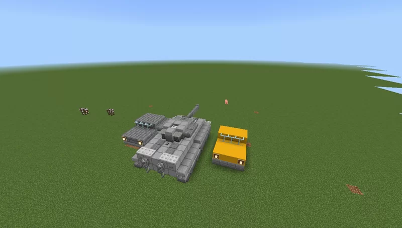 car and tank tiger (for bedrock edition) Minecraft Map