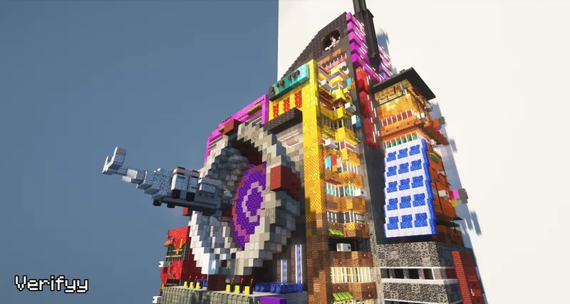 Cyberpunk Dense City Stack Minecraft Map
