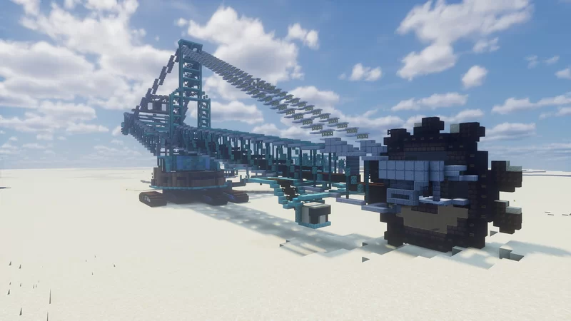 1:1 scale Bagger 1473 bucket wheel excavator Minecraft Map