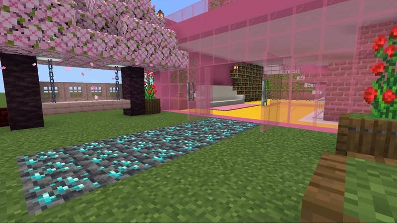 Large Pink House Minecraft Map