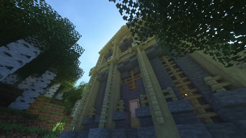 Birch & stone Tower Minecraft Map