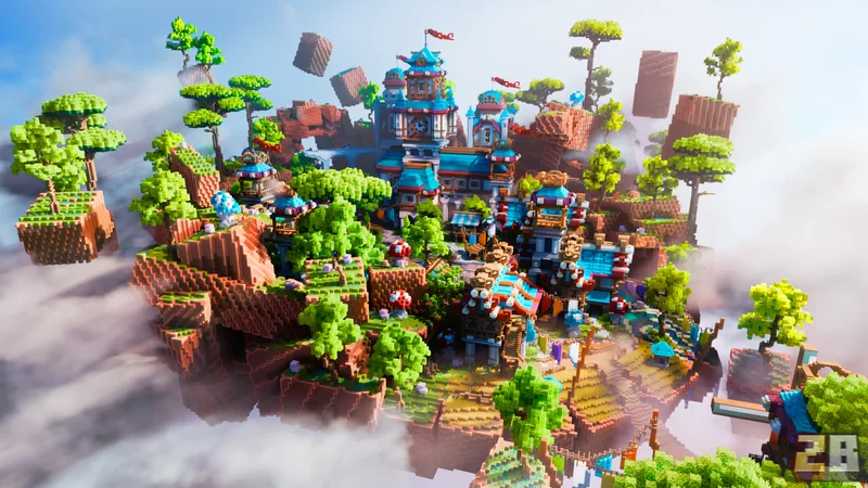 Castle of Heavenly Blue - Spawn Minecraft Map