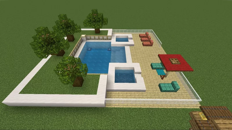 Large Modern Pool Minecraft Map
