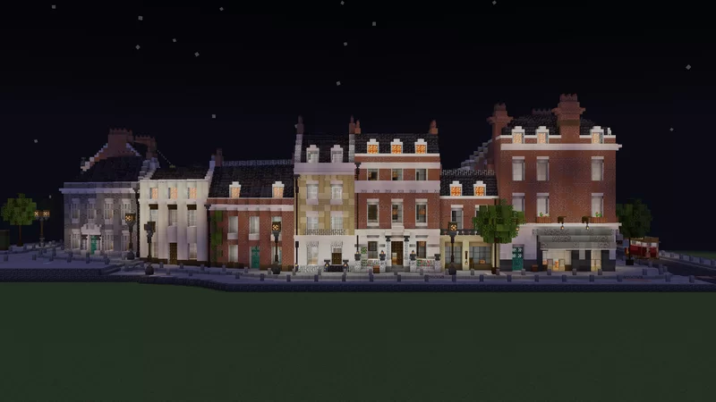 European city block Minecraft Map