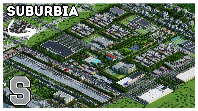 Minecraft Suburbs - Suburbia Minecraft Map