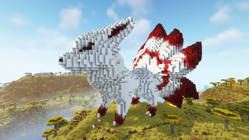 Minecraft 9 Tailed Fox Statue Free Minecraft Map