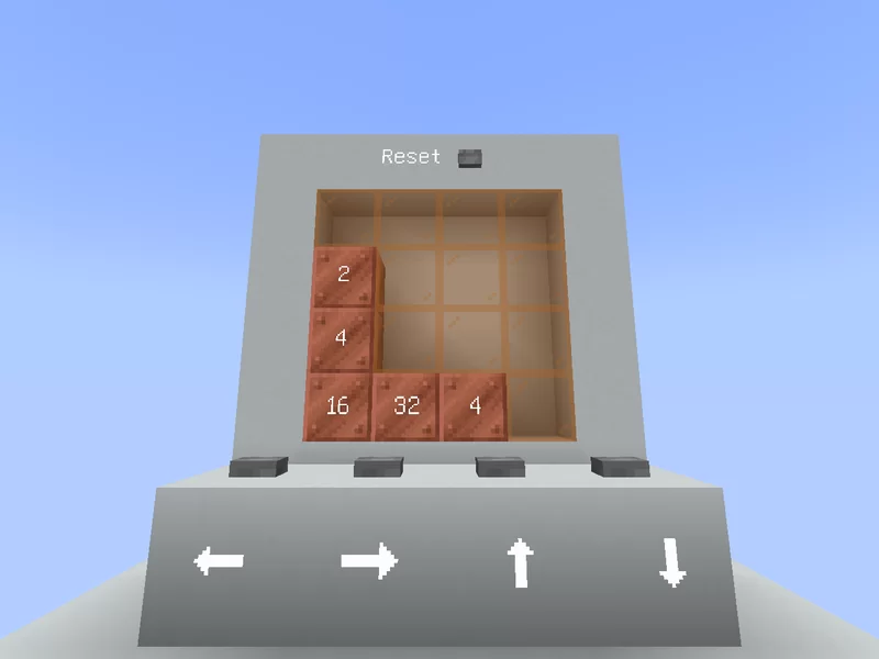 2048 with command blocks Minecraft Map