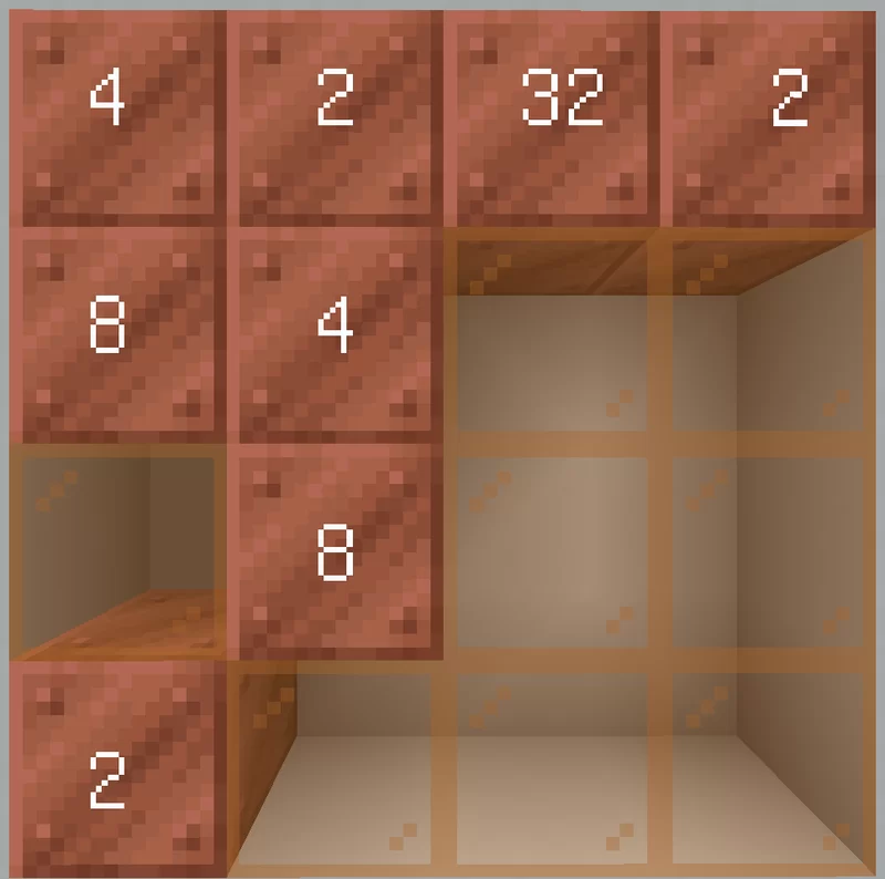 2048 with command blocks Minecraft Map
