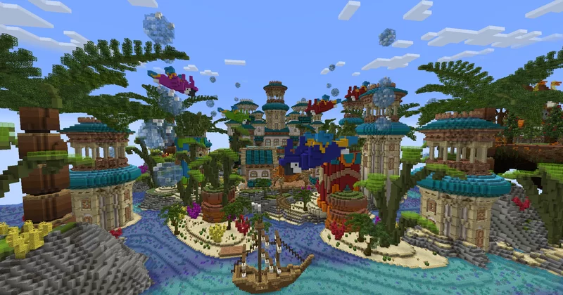 Spawn/Lobby - Tiki & Tropical Island Minecraft Map