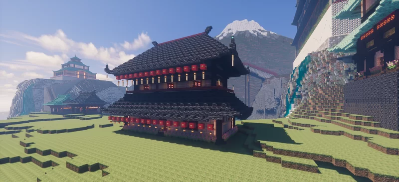Japanese Trading Hall | Minecraft Schematic Minecraft Map