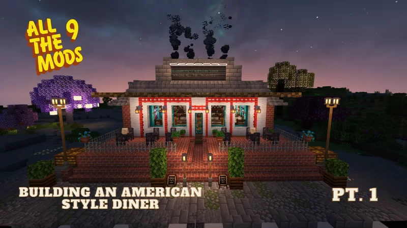 All The Mods 9 Minecraft ATM9 Builds - Building an American Style Diner ...