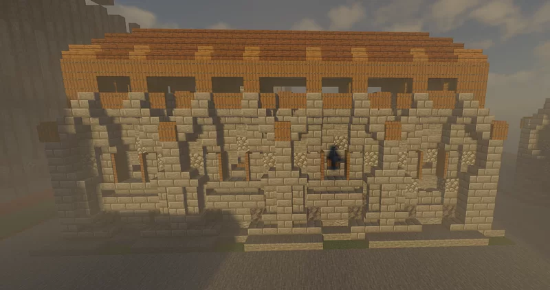 castle wall of the 16th century Minecraft Map