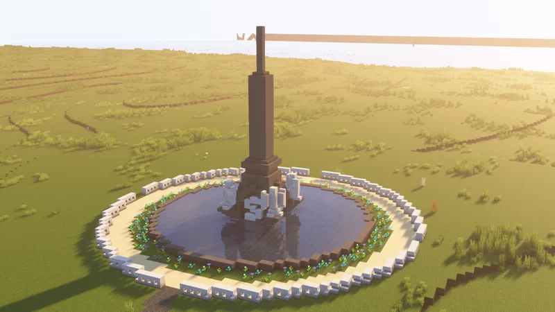 Roman-Inspired SPQR Fountain Minecraft Map
