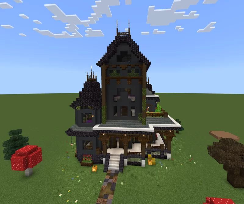 Witch House - Potion's Castle or Fun Halloween Base Minecraft Map