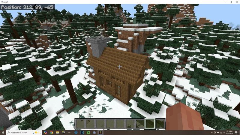 Nice cabin in a large snowy spruce forest for Bedrock minecraft ...
