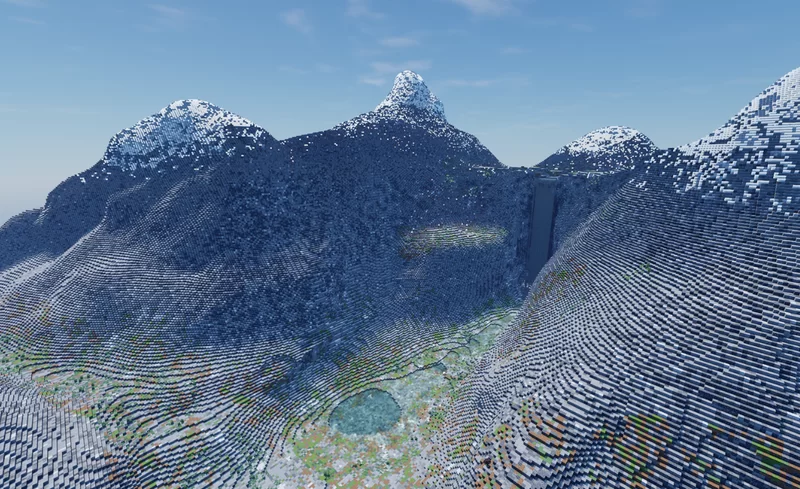 Grizzly falls, custom terrain Minecraft Map