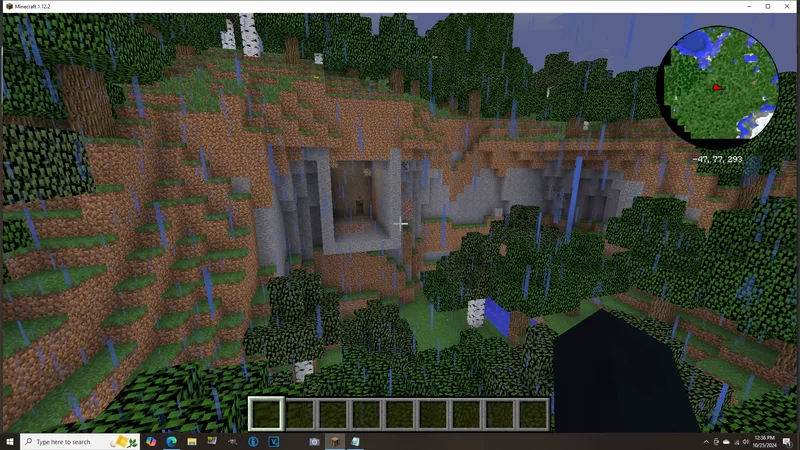 Strange spooky structure in cliff face for Java minecraft v 1.12.2 ...