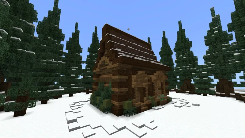 A Cozy Winter Cabin Minecraft Map