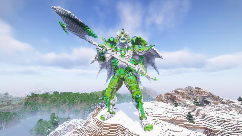 Minecraft White Demon Statue Free Minecraft Map