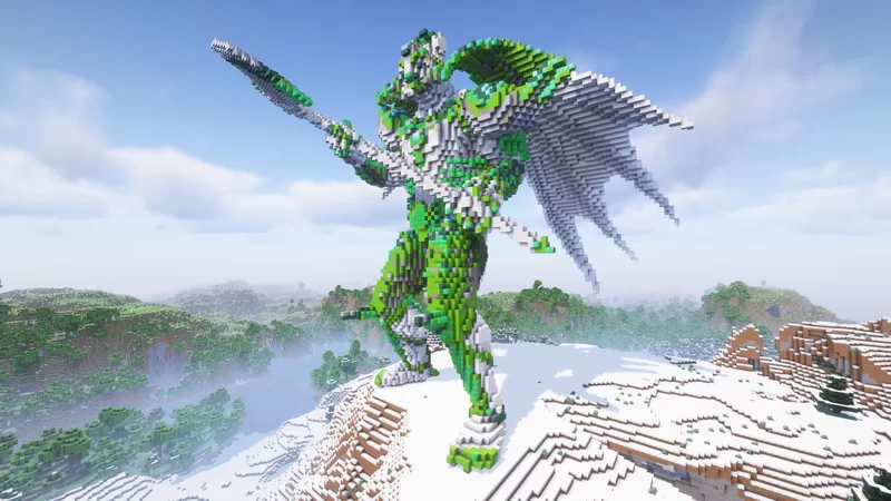 Minecraft White Demon Statue Free Minecraft Map