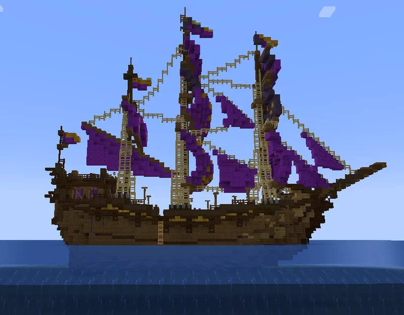Medieval fantasy ship Minecraft Map