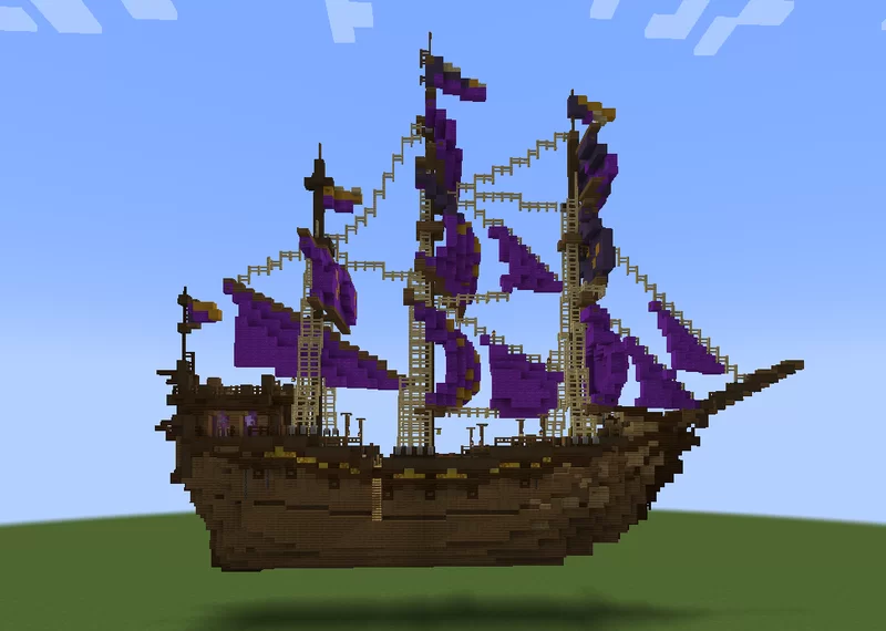 Medieval fantasy ship Minecraft Map