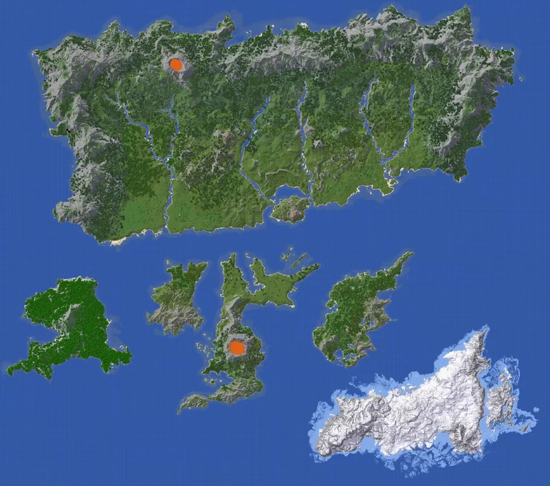 Mysterious Eden - 3000x3000 [WorldPainter] Minecraft Map