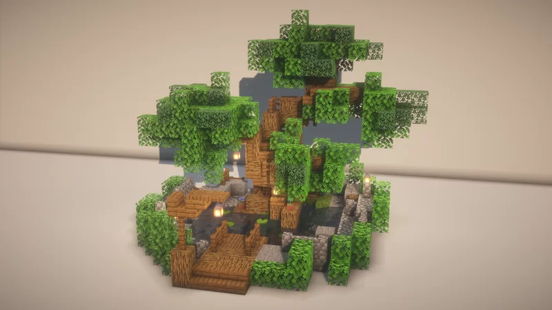Bonsai Tree Pond Build Minecraft Map
