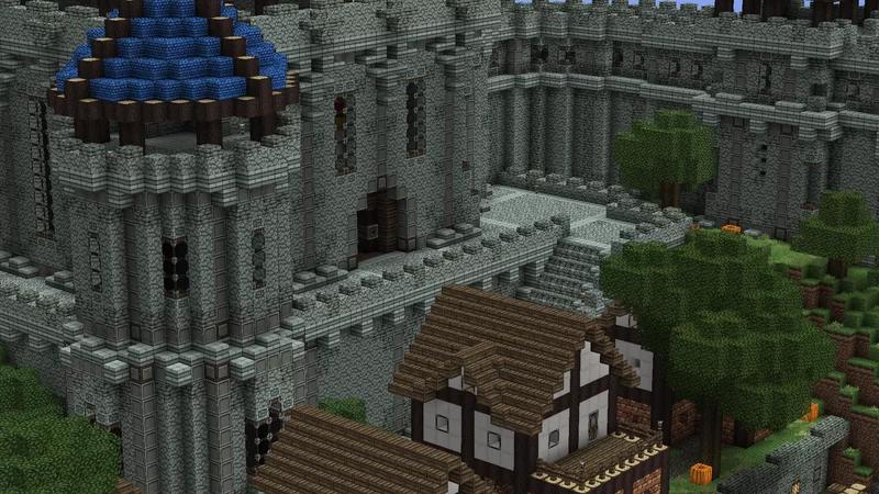 Beta 1.7.3 Spawn Castle Minecraft Map