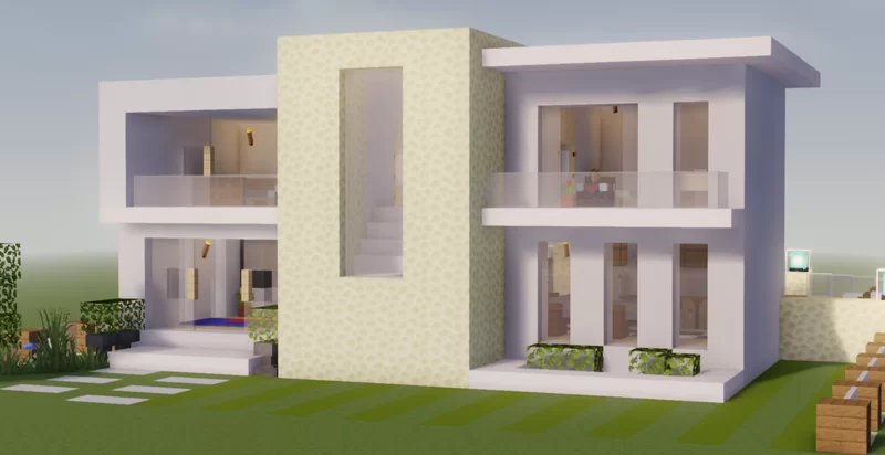 Modern House 57 ( Map + Schem) Minecraft Map
