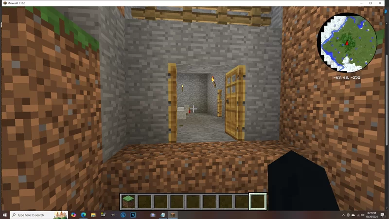 Starting house in cliff in forest for Java minecraft v 1.12.2 Minecraft Map