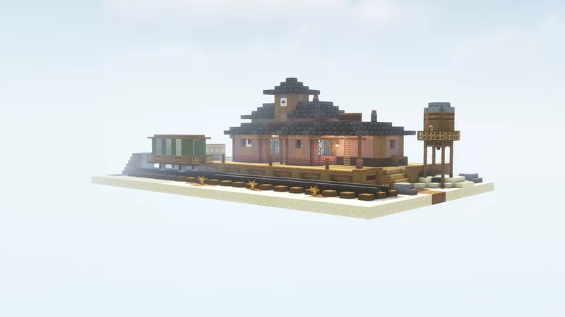 Western Train Station Minecraft Map