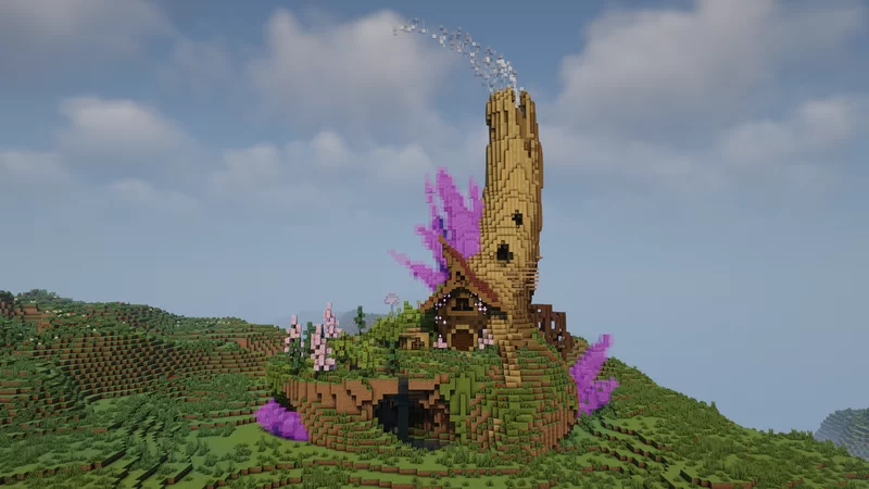 Crystal Tree Trunk House Minecraft Map