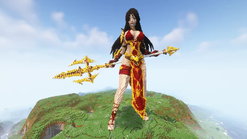 Minecraft Amazon (Ceres M) Statue Minecraft Map