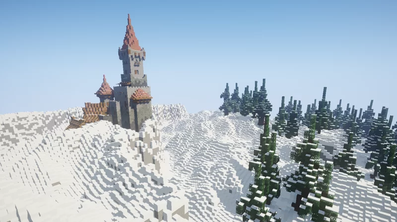 Small fortress in snow Minecraft Map