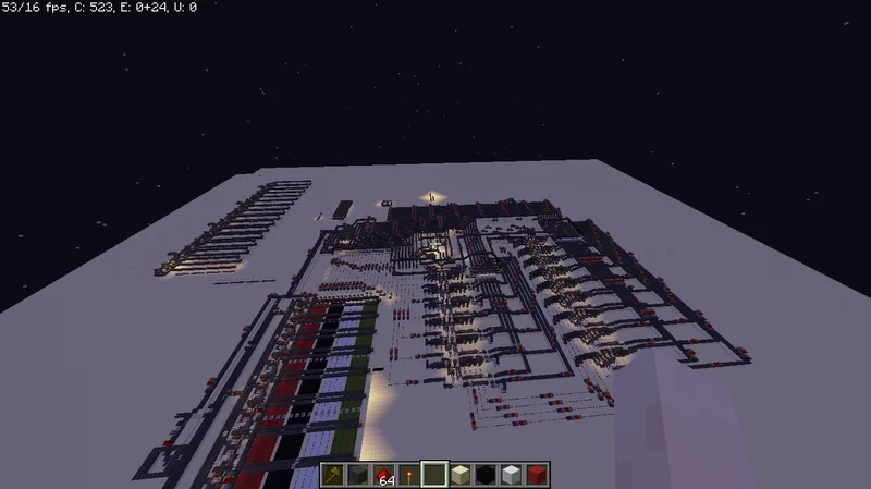 4-bit Redstone processor/computer (and an operating system) Minecraft Map