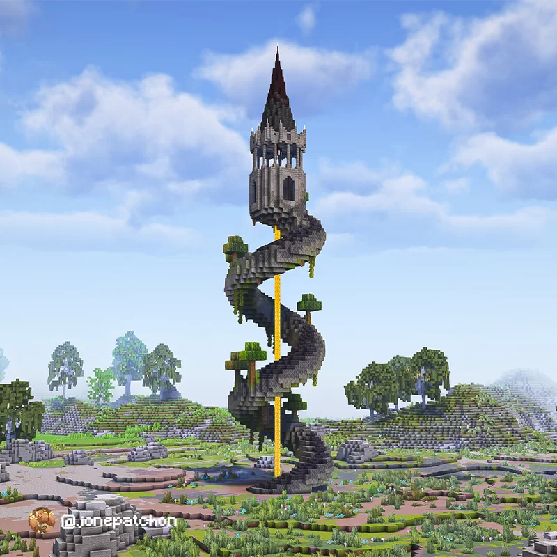 Spiral tower Minecraft Map