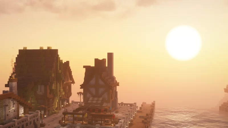 Port town of Riverside Minecraft Map