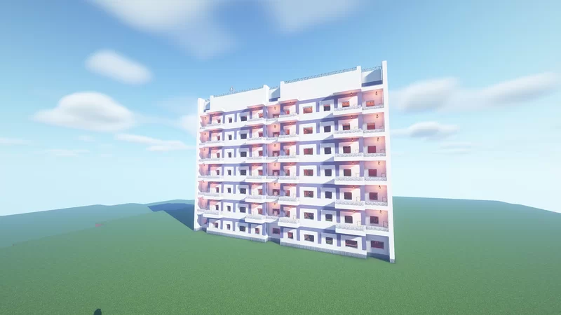 Blue soviet panel house from the 80s Minecraft Map