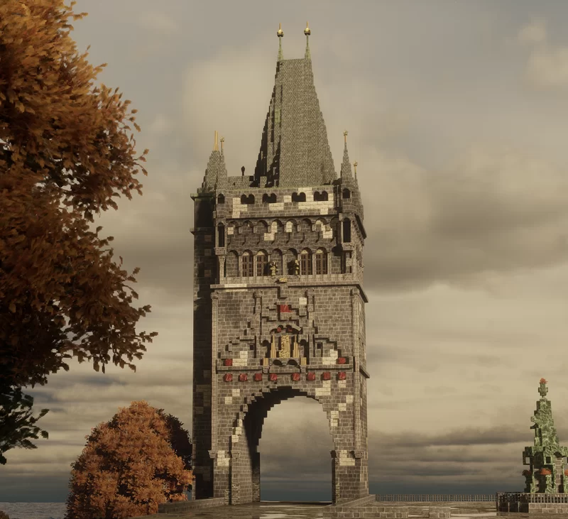 (free download) Prague - Charles bridge tower Minecraft Map