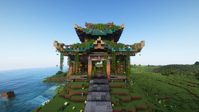 Japanese Shrine | Building Tutorial | Minecraft Map