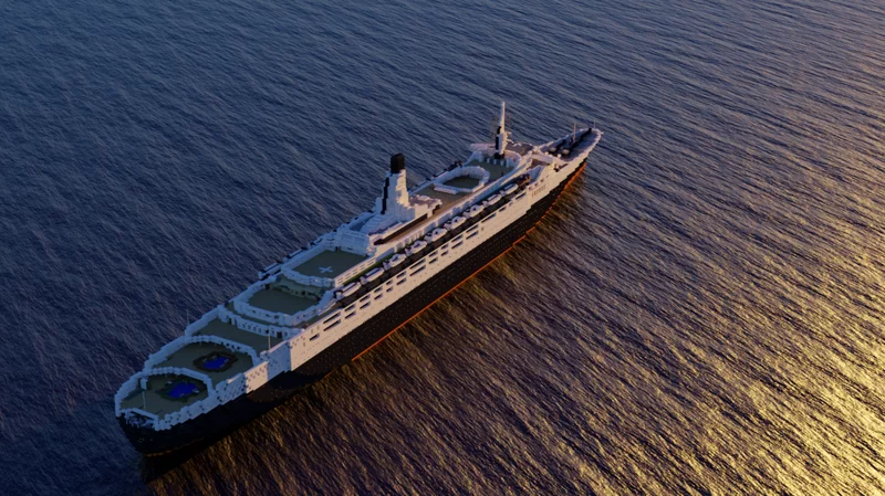 SS Queen Elizabeth 2 (1969) | 1:1 Scale Minecraft Map