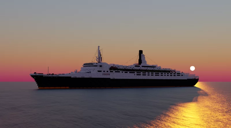 SS Queen Elizabeth 2 (1969) | 1:1 Scale Minecraft Map