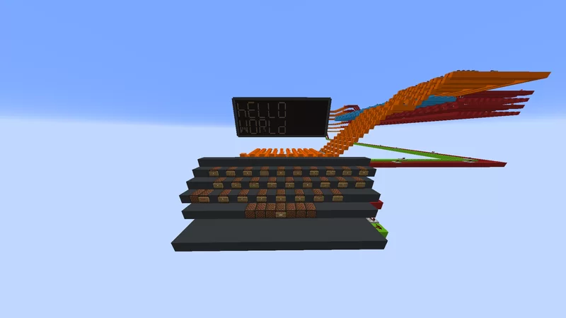 Redstone keyboard (QWERTZ KEYBOARD NOT QWERTY) Minecraft Map