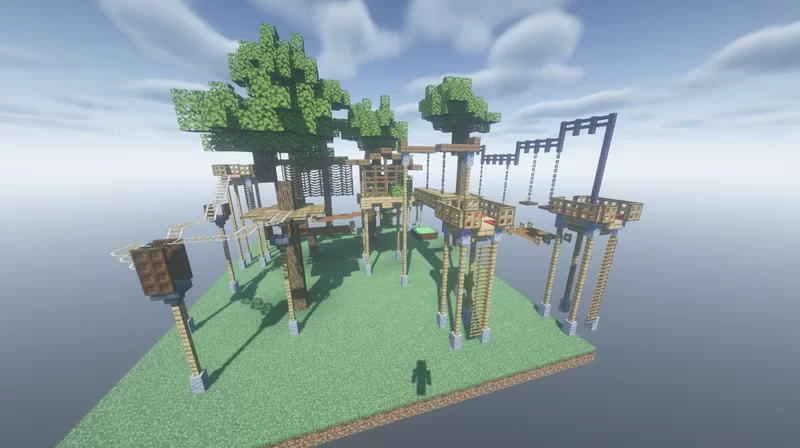 PLAYGROUND | ROPE PARK | SCHEMATIC 32x32 | MOD NEEDED: FarmersDelight Minecraft Map
