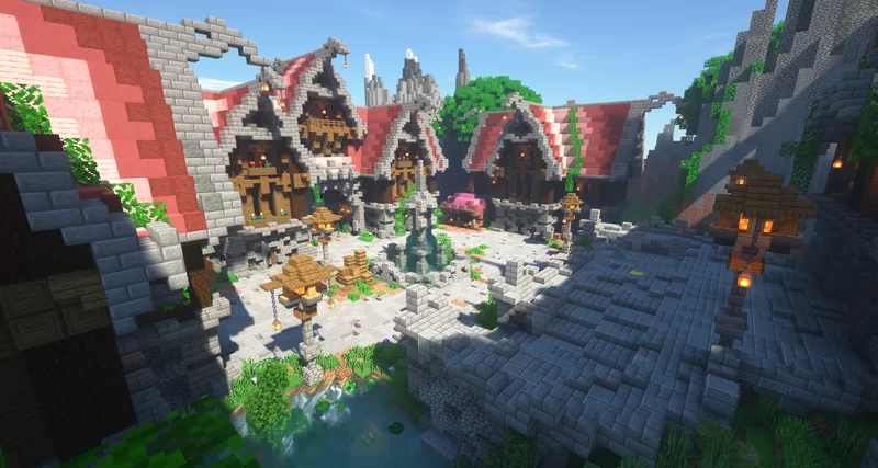 Medieval Fantasy Village | Spawn 500x500 Minecraft Map