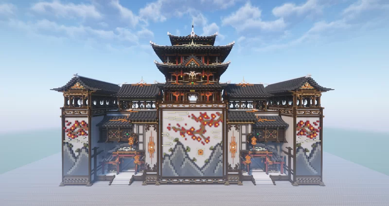 Chinese architecture Minecraft Map