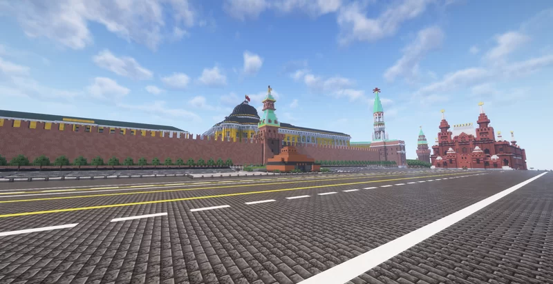 Kremlin and Red Square 1/1 scale Soviet era Minecraft Map